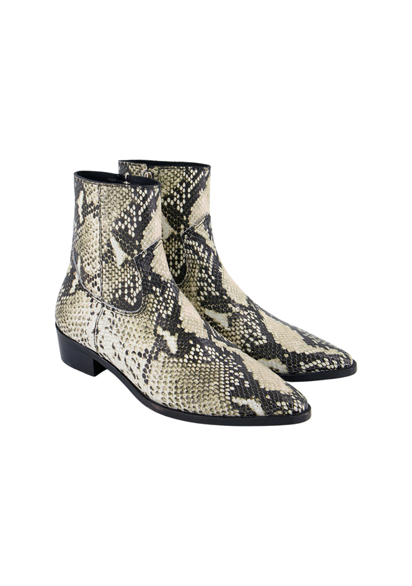 (세비지) SAVAGE Chelsea Boots - Python (Snakeskin-Embossed) : 세비지