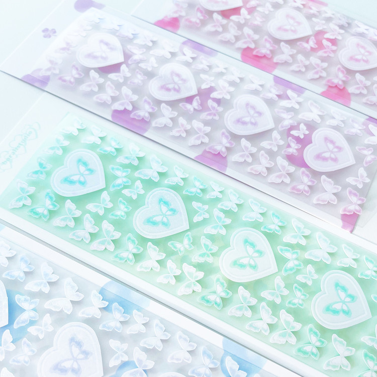 borahstudio | Mini Lover's Butterfly Hologram sticker (4 types) : Lovticker