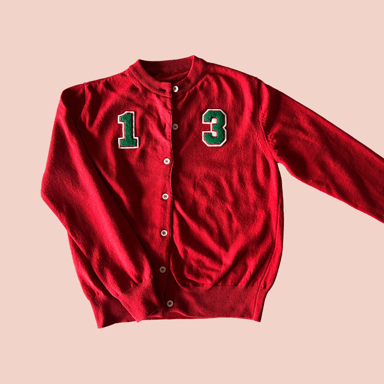 Wool Lettering Cardigan : onemoreround