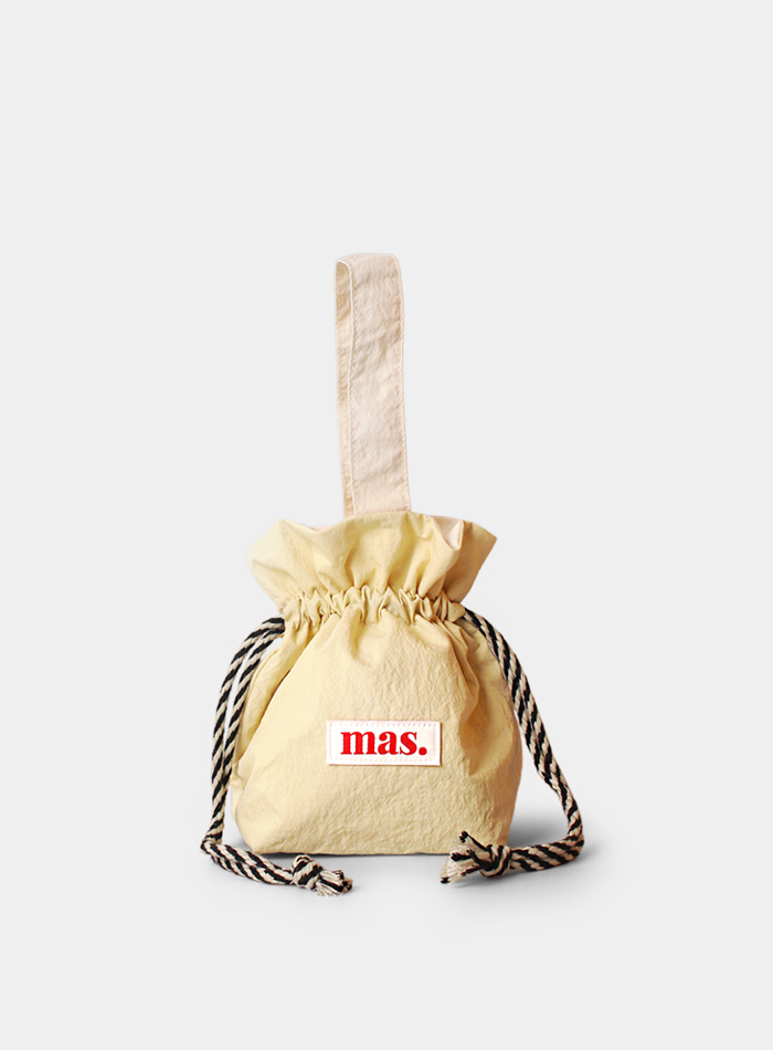 Handle string bag_Solid Light yellow : Masmarulez [마스마룰즈]