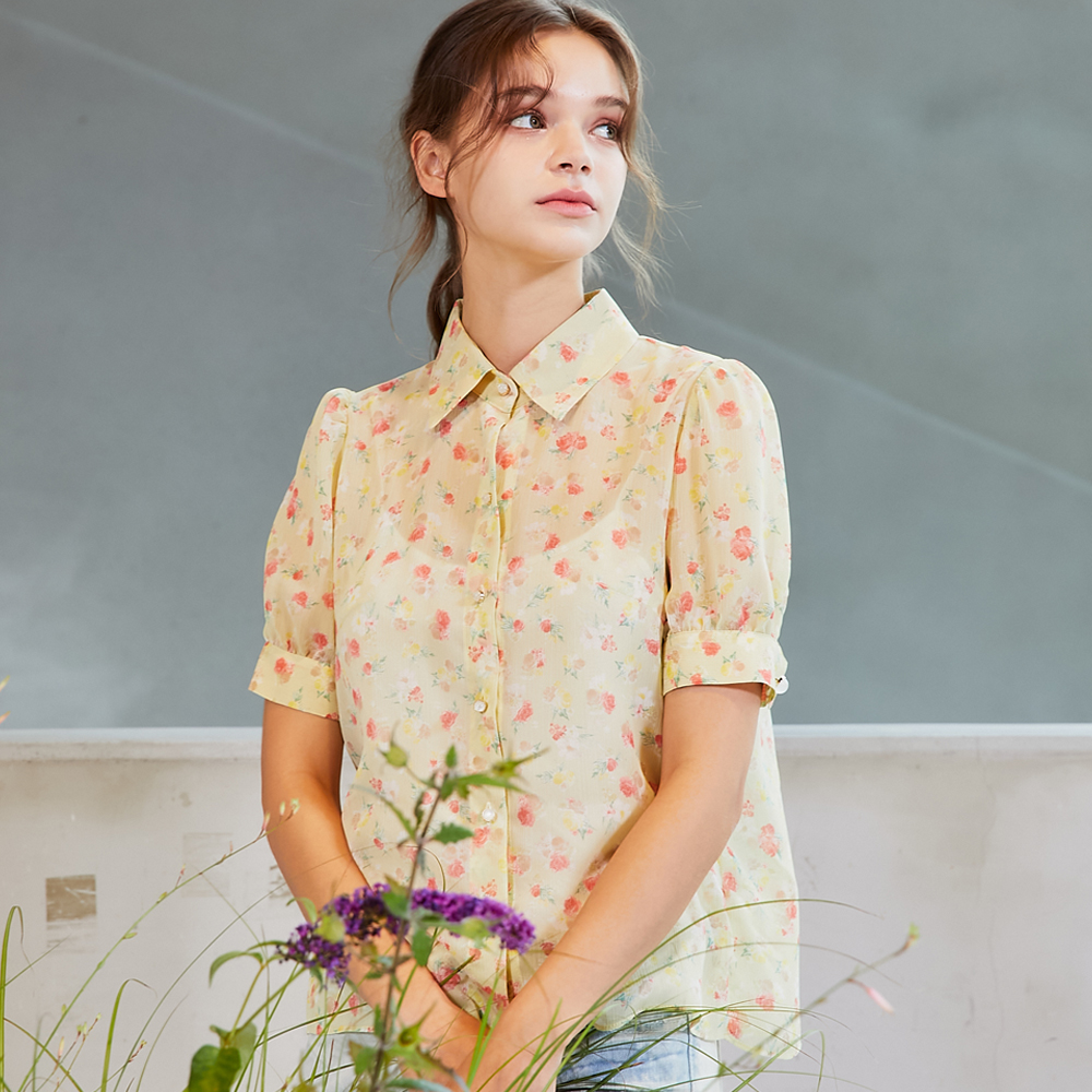 (Sorry Too Much Love) Flower Blouse_Yellow : wink. - Global B2B platform for select Korean ...
