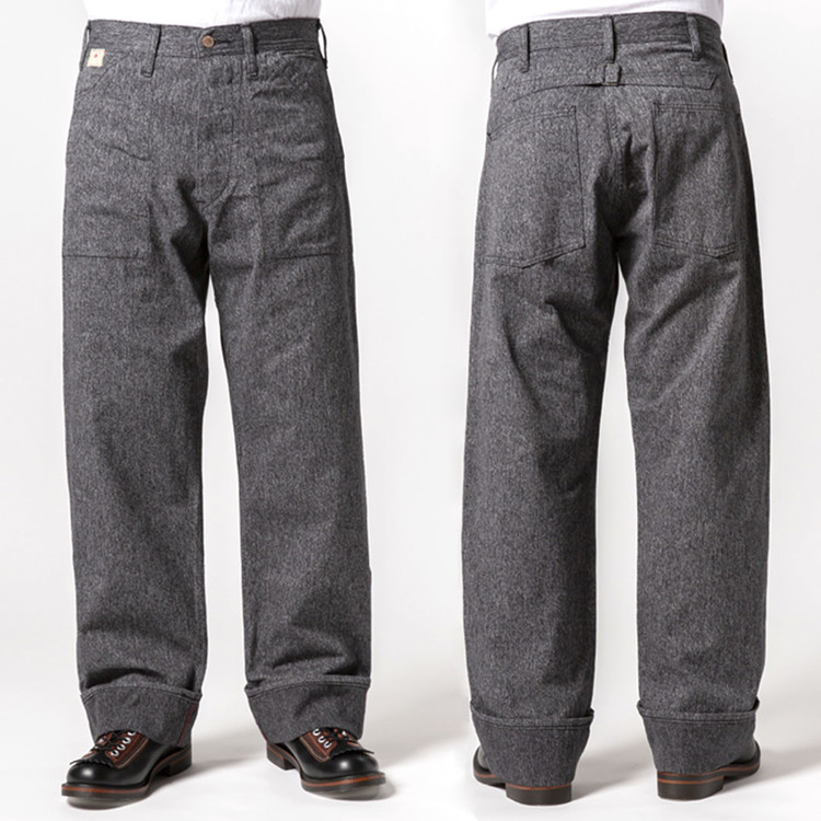 [ SC41825 ] 9oz. Black Covert Engineer Pants : Semi Basement General Store