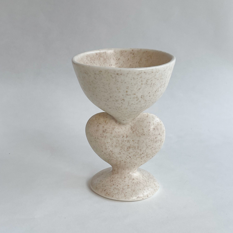 Heart goblet - OATMEAL (SOUND CUP) : Quartz
