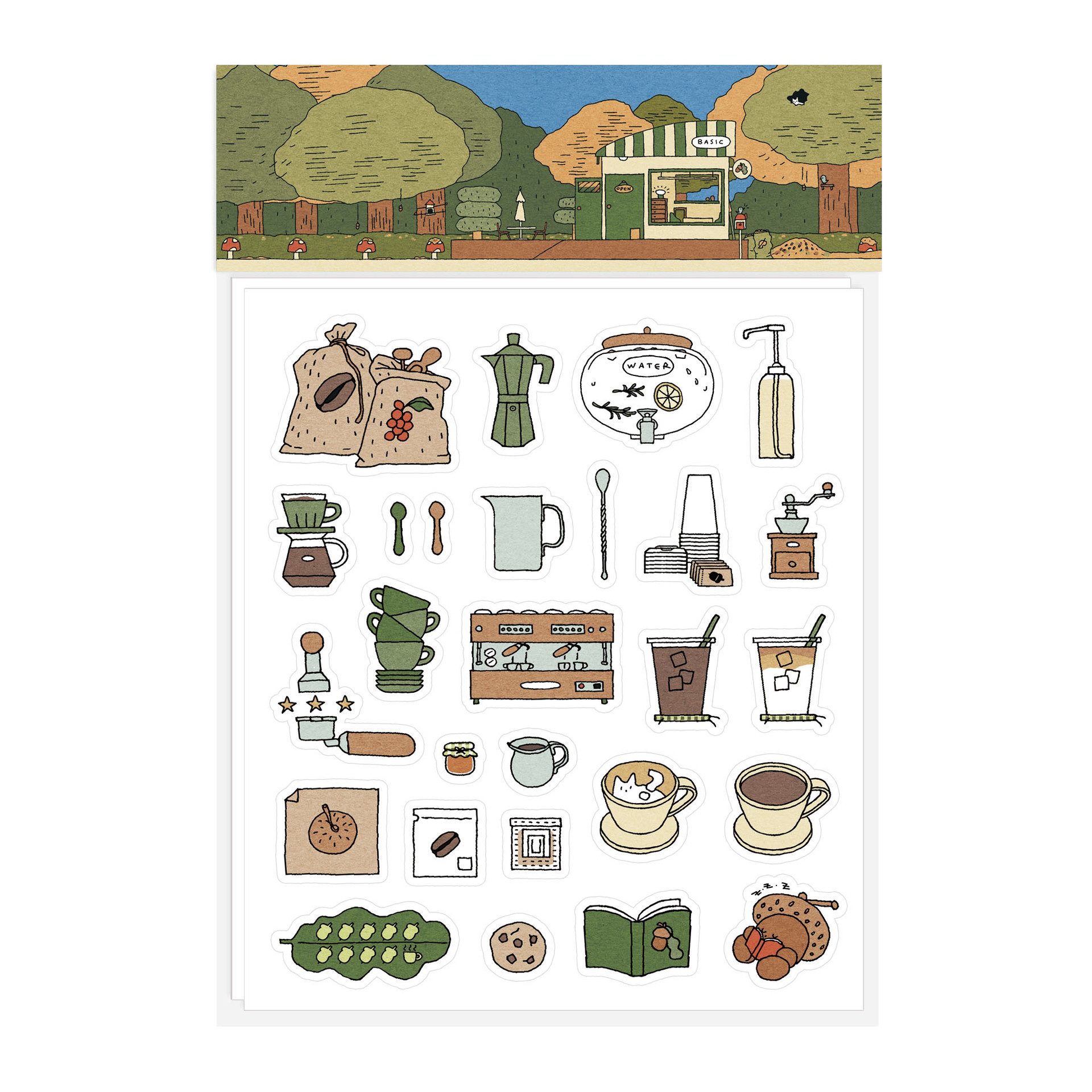 [5dock] Cozy Time 칼선 스티커 (단종) : paperuler