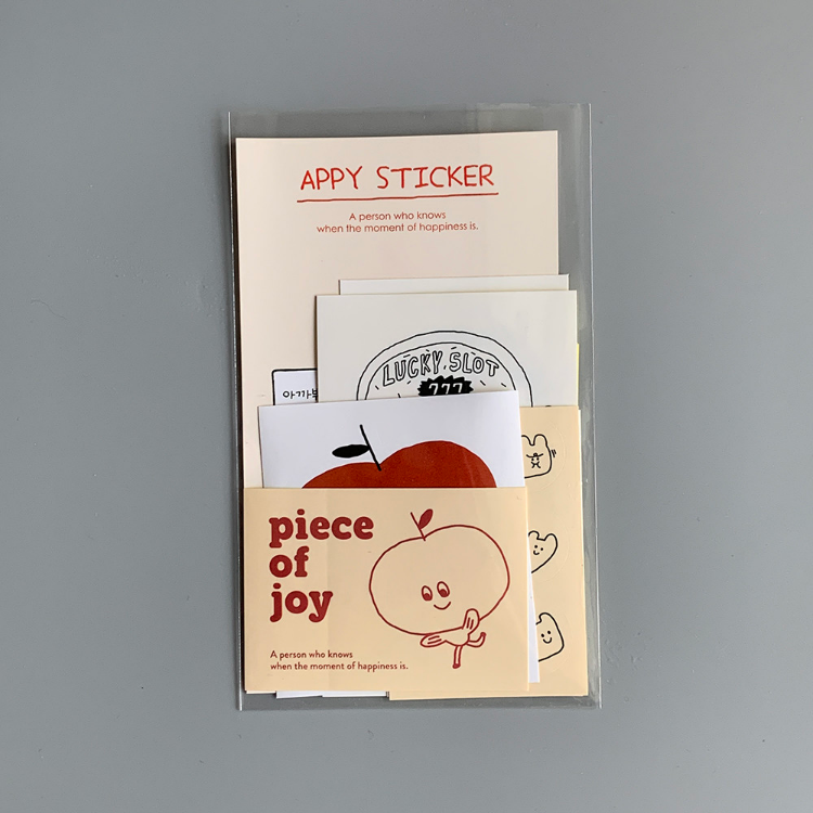 [피스오브조이] appy stickers pack #01 : paperuler