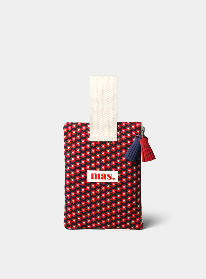 Strap pouch _ Knit small flower red : Masmarulez [마스마룰즈]