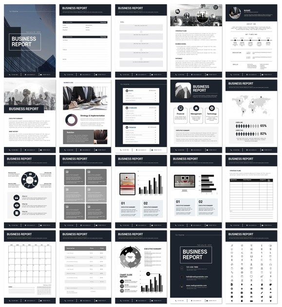 보고서 PPT 템플릿 : 회사 업무 양식 : PPT 샘플