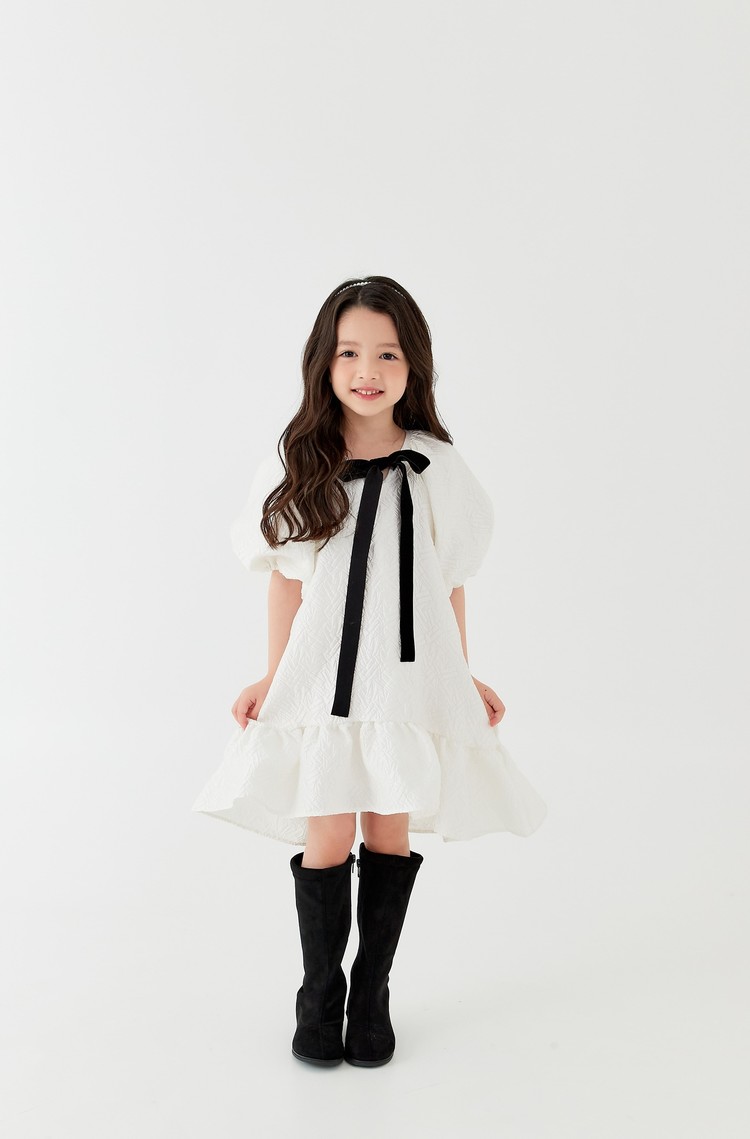 BLACK RIBBON DRESS : Lalaful
