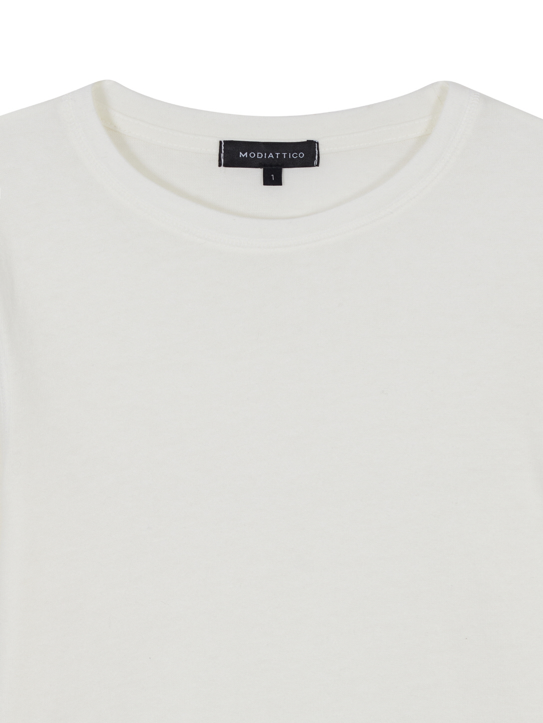 LONG SLEEVED Angora T Shirt Cream White : MODIATTICO