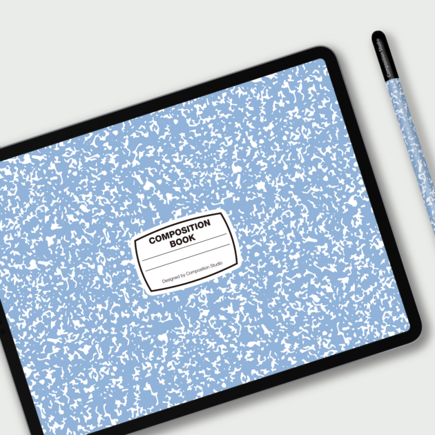 [Wallpaper] 컴포지션 패턴 라이트 블루 : COMPOSITION STUDIO