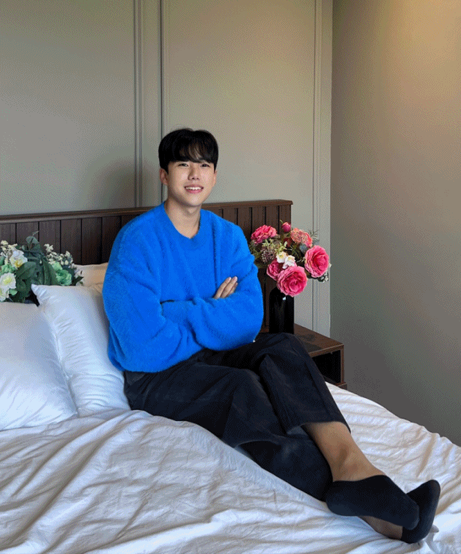 윈트 앙고라 라운드 니트 (5color) : 원스톤