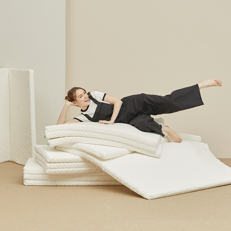 하이얀 하품 토퍼 허리 편한 푹신한 고밀도 메모리폼 침대 바닥 접이식 토퍼 매트리스 MS SS Q K LK