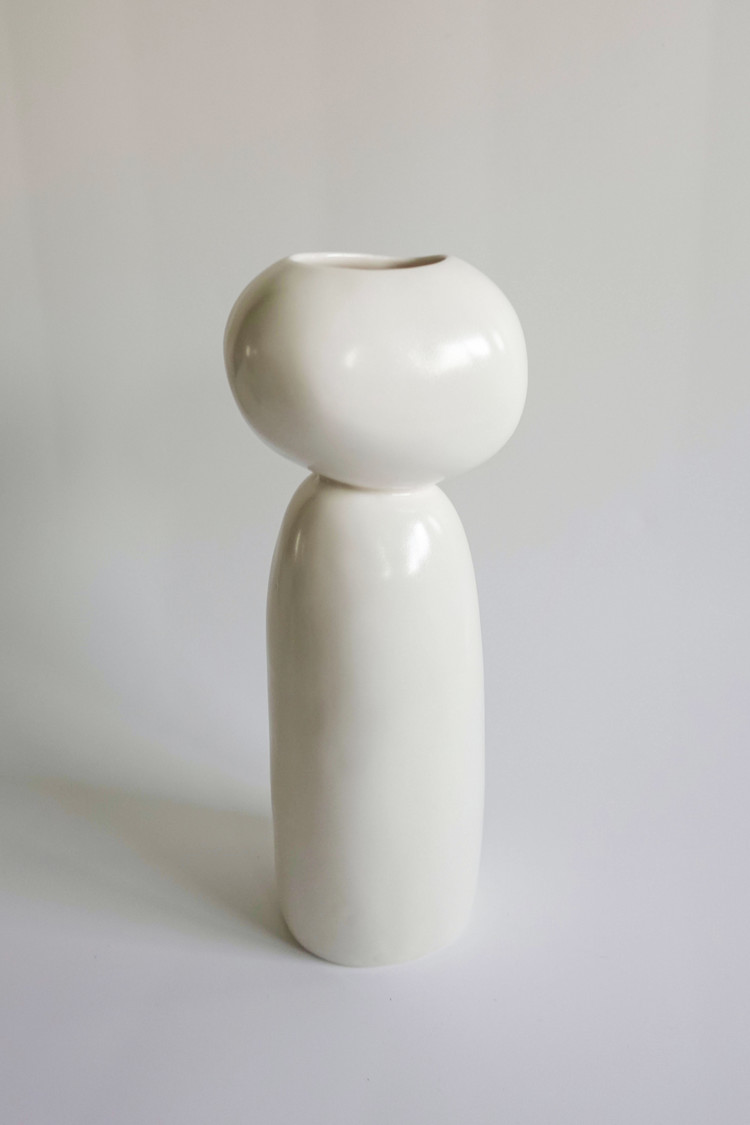 pebble vase - white : MONUAND