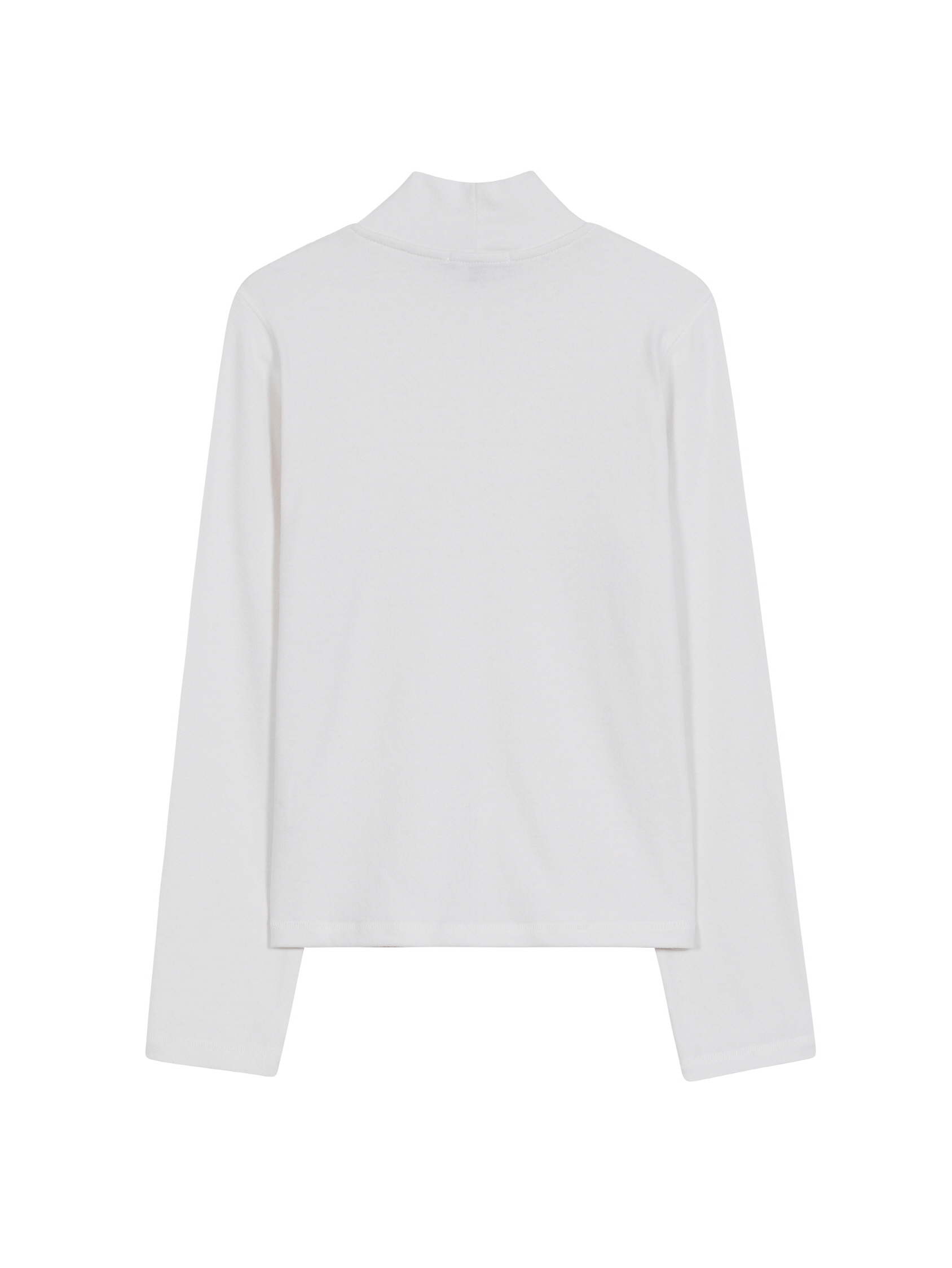 HALF TURTLENECK Angora T Shirt Cream White : MODIATTICO