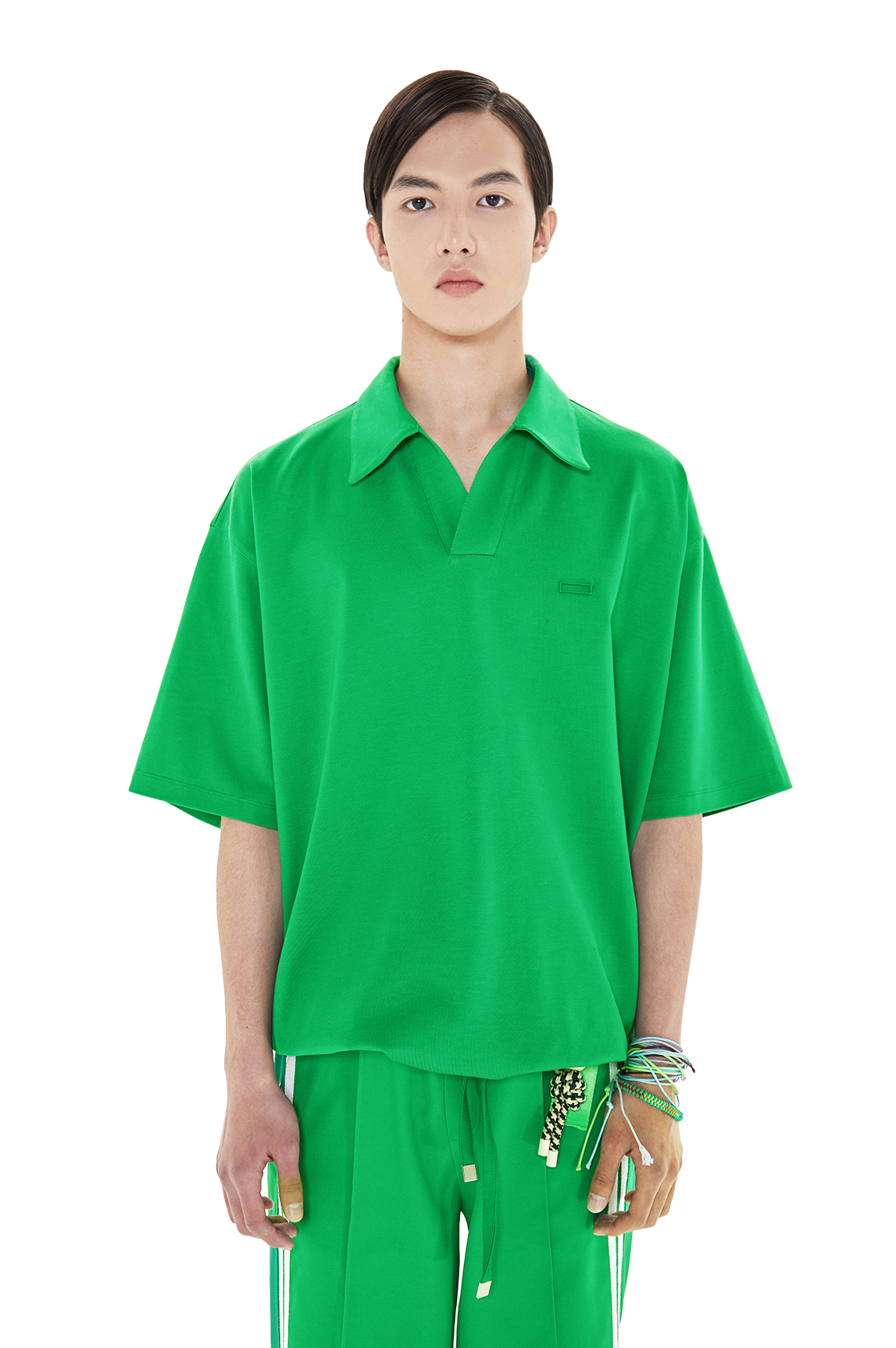 String collar pullover (bright green) : 더 아이덴티티 프로젝트 LAB