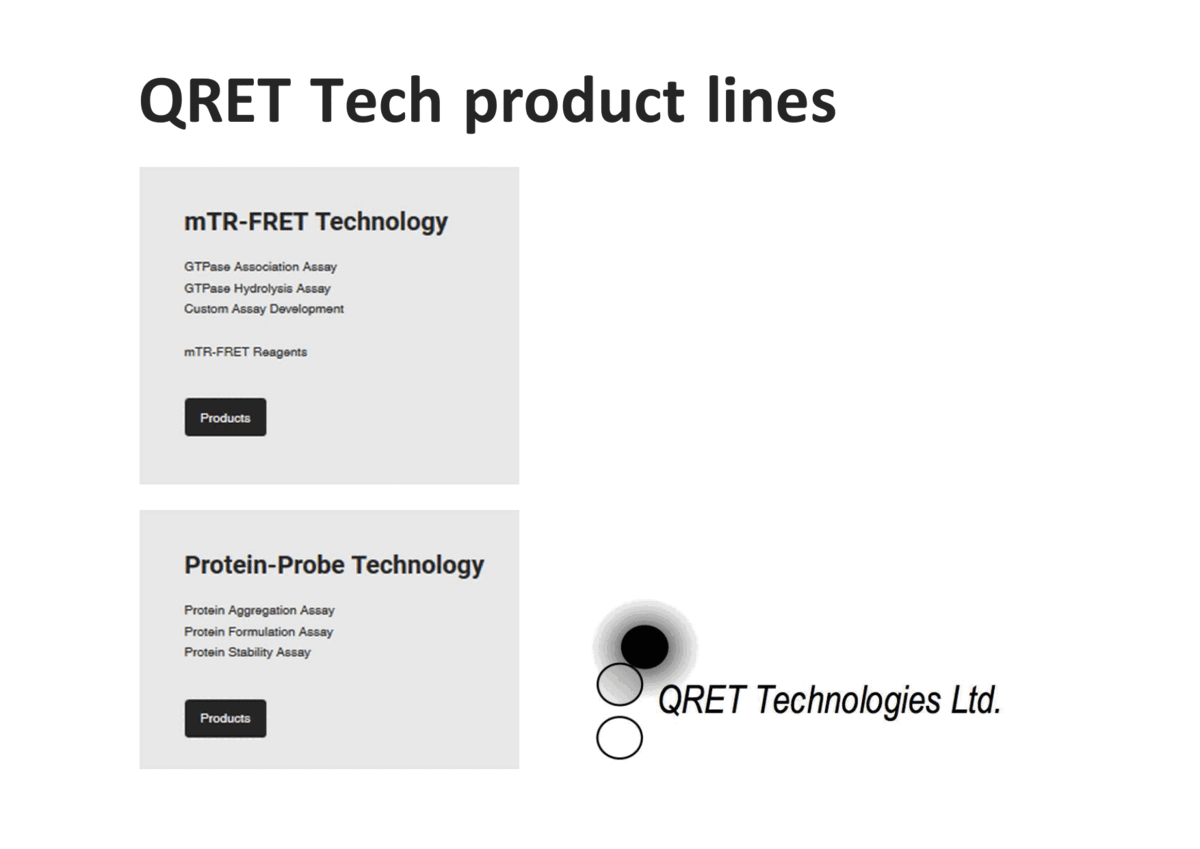 QRET Technologies Product Lines 2021 : 이앤씨바이오