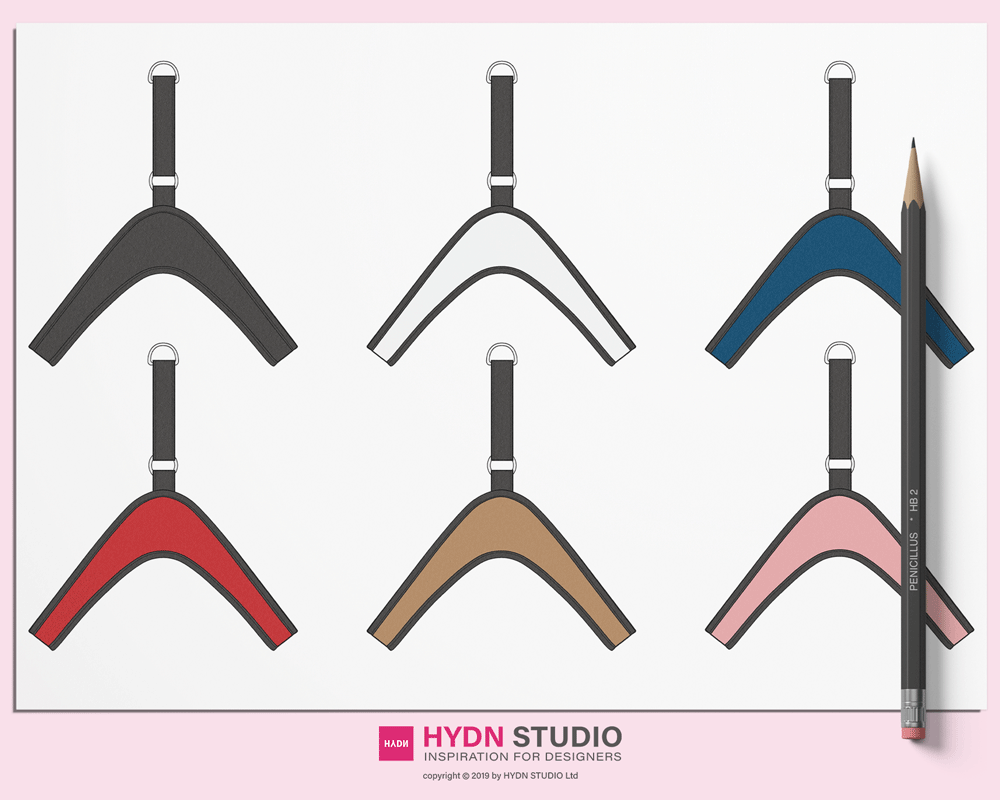 Dog Harness Design flat sketch Color : HYDNSTUDIO
