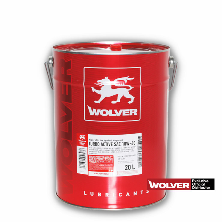 [공식 수입원] Wolver Turbo Active 10W40 / 20리터 장수명 최상급 상용차 엔진오일 : WOLVER-울버 엔진오일