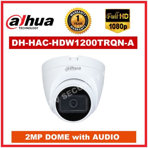 DAHUA 2MP DOME DH-HAC-HDW1200TRQN-A IR Eyeball Camera with Audio : 7S CCTV Security Corp | CCTV ...