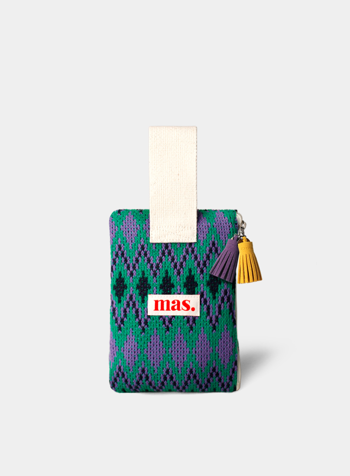 Strap pouch _ Knit zigzag pattern : Masmarulez [마스마룰즈]