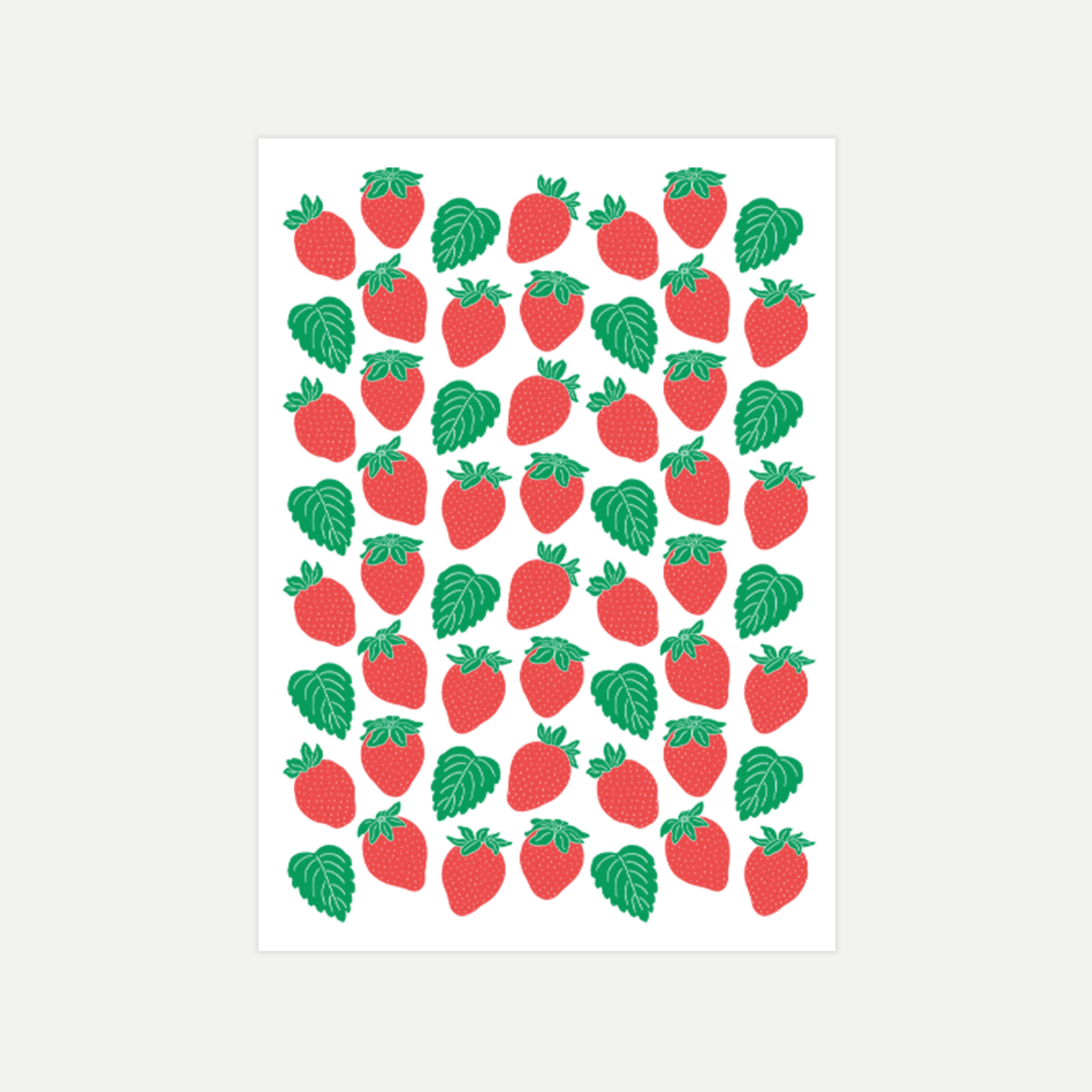 [츄지어바웃] 딸기 실크스크린 포스터 - A3 : paperuler