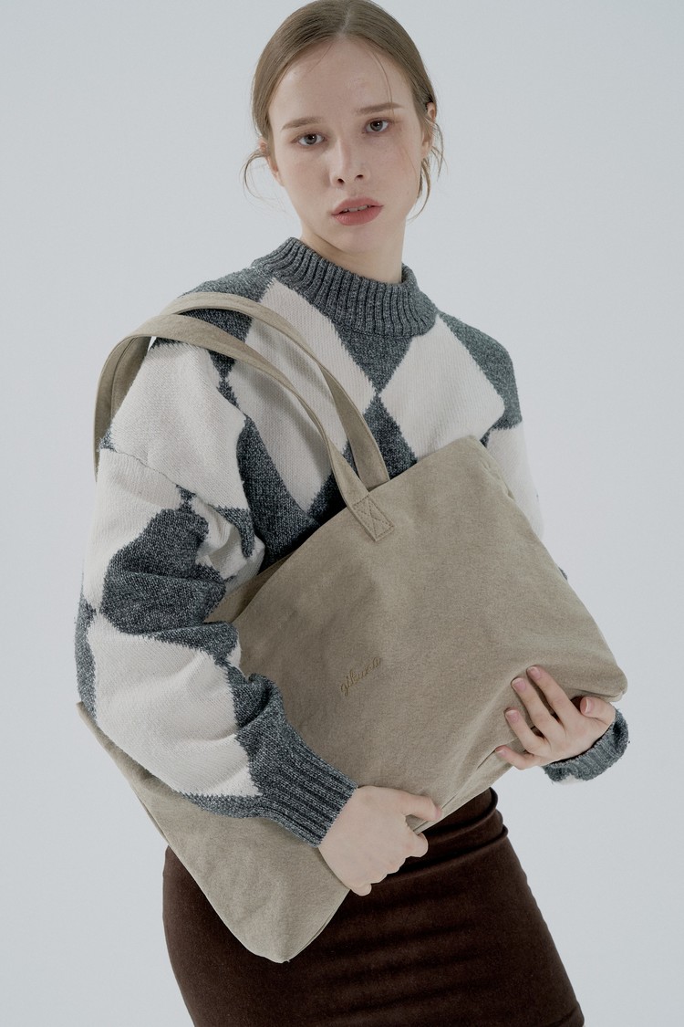 VINTAGE WASH SHOULDER BAG BEIGE : GIBUNA