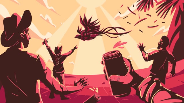 Shiner Tall Tails - Ruby Red Paloma : mg25