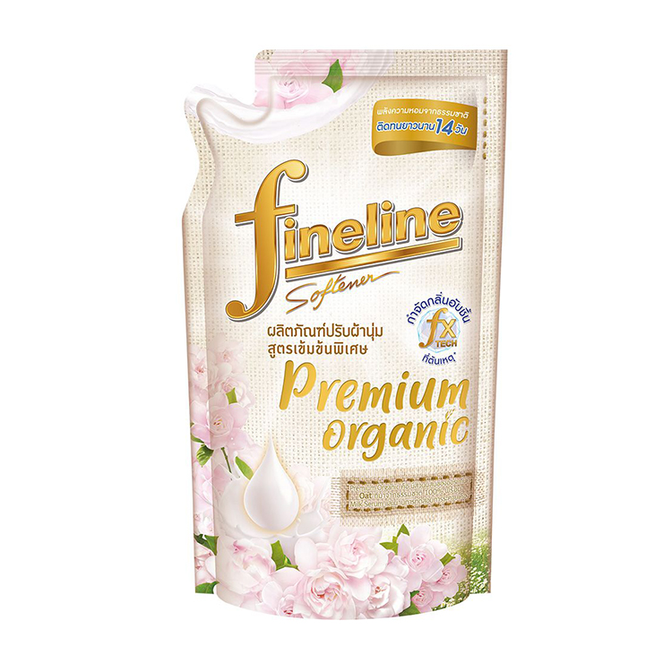 Fineline/ไฟน์ไลน์ พรีเมียม ออแกนิค ผลิตภัณฑ์ปรับผ้านุ่มสูตรเข้มข้นพิเศษ สีขาว 450ml : นิโกะ นิโ ...