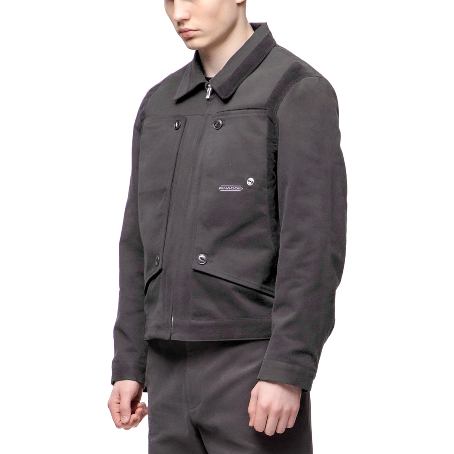 VELCRO WORK JACKET - GREY : PINACOID l 피나코이드