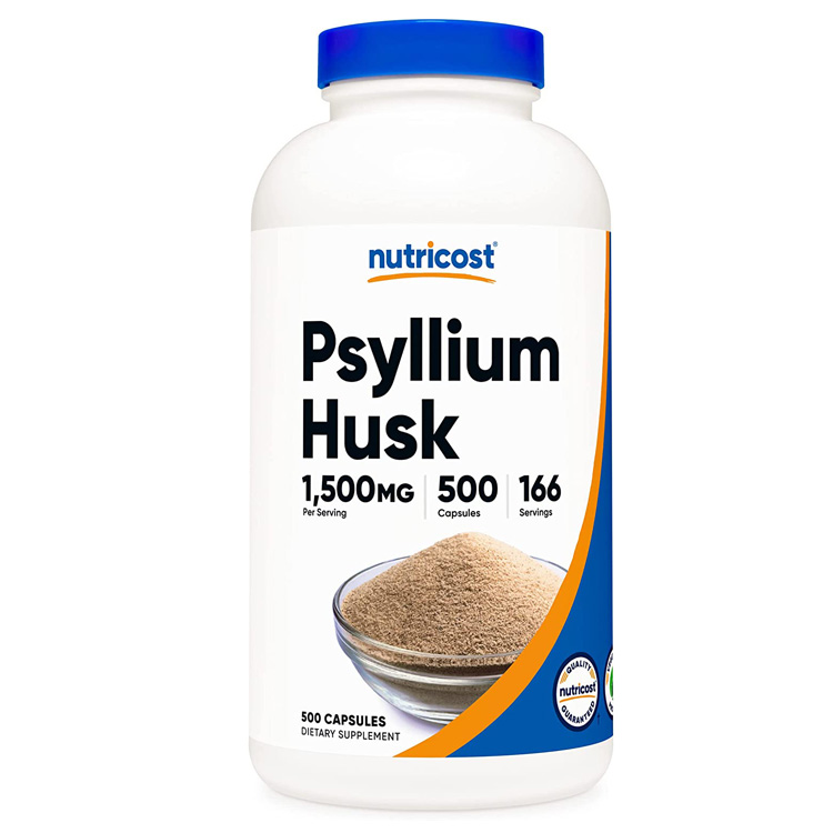 뉴트리코스트 차전자피 Psyllium Husk 1500mg - 500 캡슐 / Nutricost Psyllium Husk 1500mg Per Serving, 500 ...