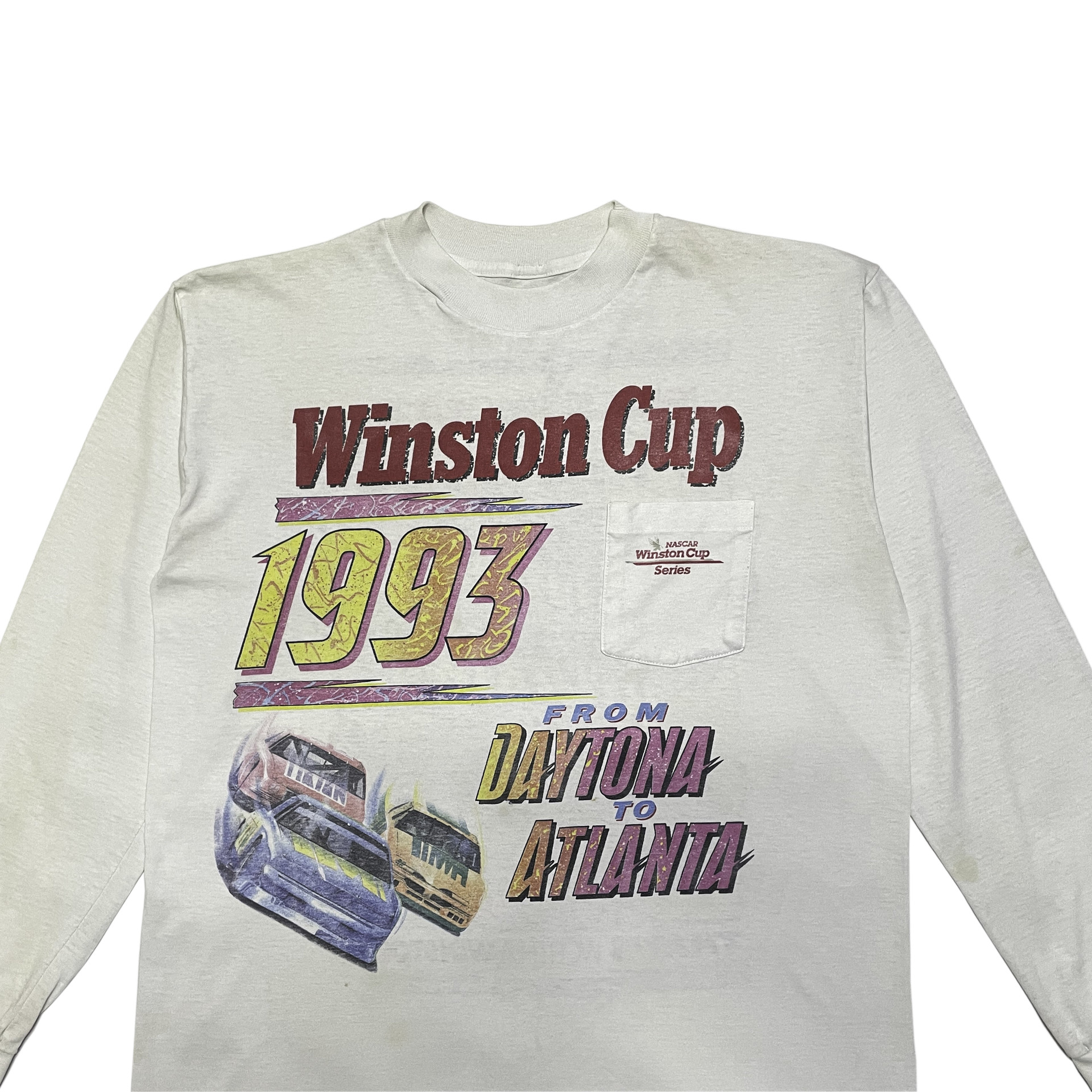 Vintage "Nascar Winston Cup Daytona Atlanta 1993" Merchandise LS Pocket ...
