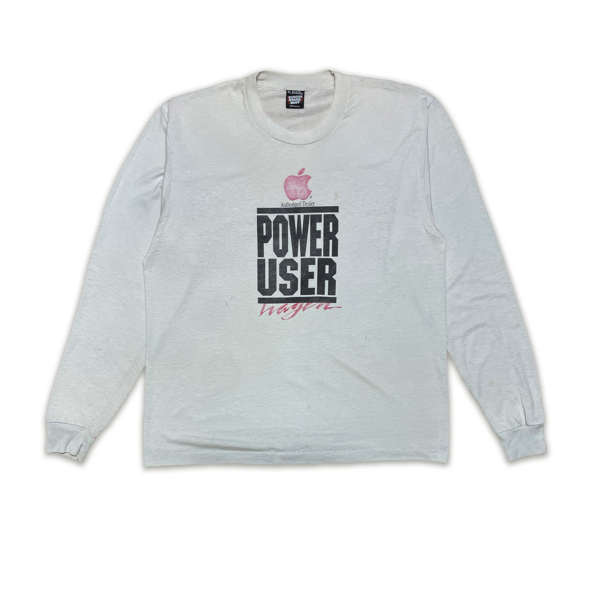 Vintage Faded Apple Poweruser Promo L/S T-shirt : 네오서울