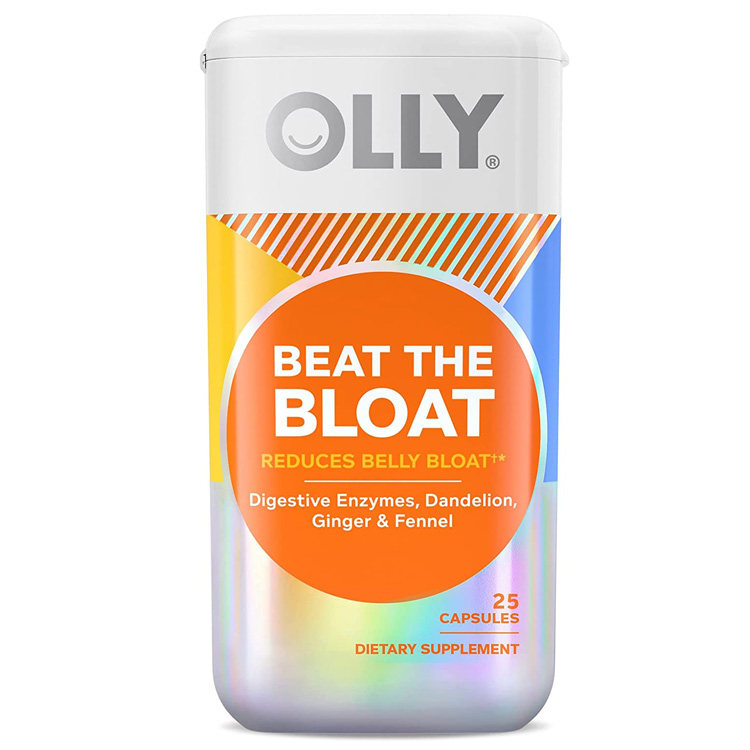 OLLY Beat The Bloat, 소화, 가스 및 수분 저류 복부 팽창 다이어트 - 25 캡슐 / OLLY Beat The Bloat Capsules, Belly ...