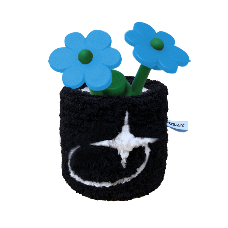 Fuzzy pot_Light(Black) : 퍼지룸 fuzzyroom