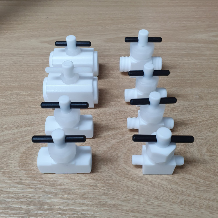 [Fitting]PTFE 테프론 2-way 밸브 Tap 타입 아답터 [파이프 테플론 teflon 볼밸브] ballvalve ...