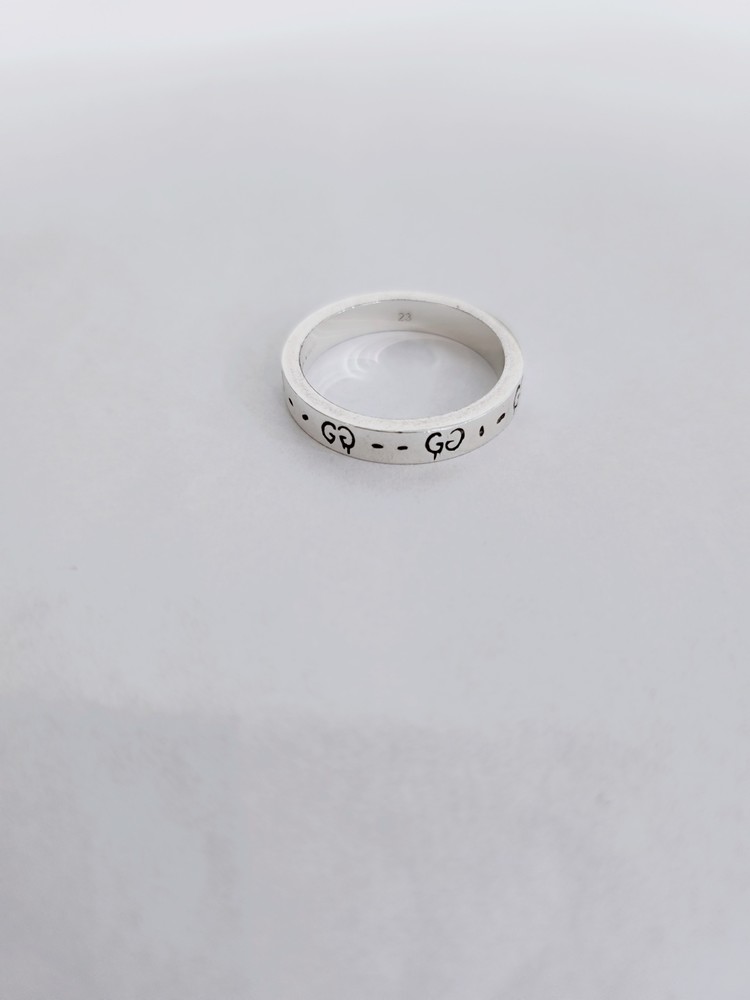 22FW 구찌 GG 고스트 링 반지 실버 4MM 23호 : DHLUX(디에이치럭스)