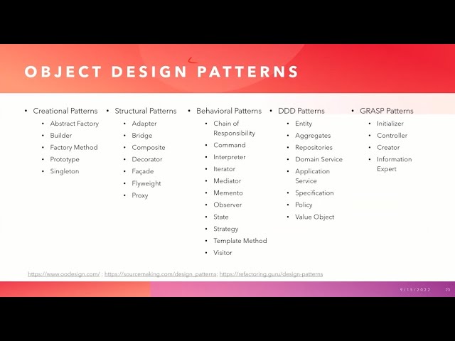 21강. OBJECT DESIGN PATTERNS (2022.9.15.) : KOSTA 한국소프트웨어기술진흥협회