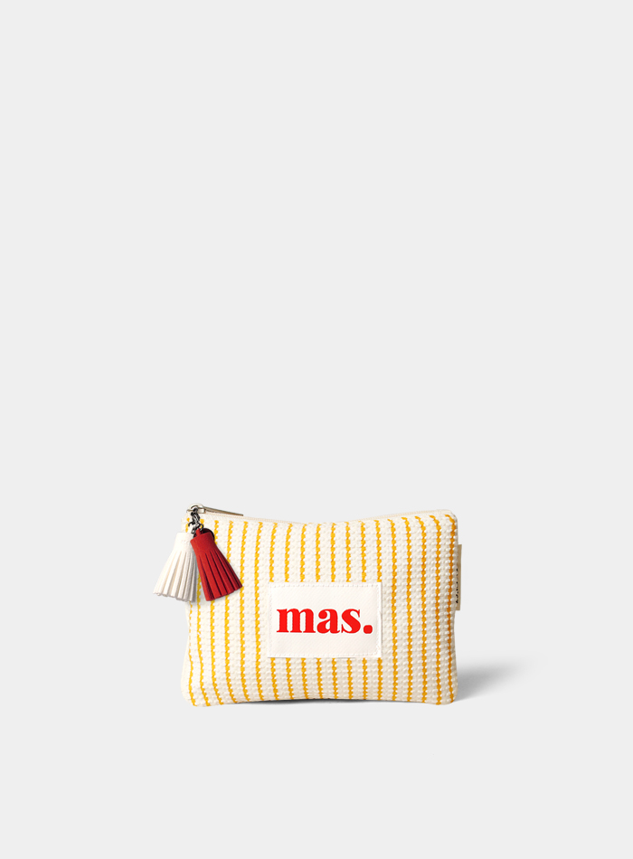 Basic pouch _ Waffle stripe _ Yellow : Masmarulez [마스마룰즈]