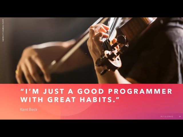 24강. I'M JUST A GOOD PROGRAMMER WITH GREAT HABITS (2022.9.15.) : KOSTA 한국소프트웨어기술진흥협회