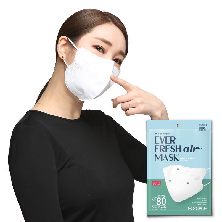 [50매 SALE] KF80 대형 에버프레쉬 에어 마스크 25매 / 50매 : 에버프레쉬