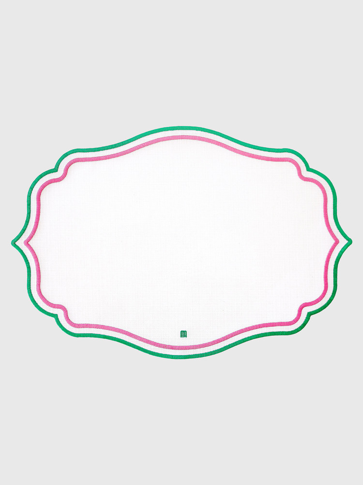 Grace Table mat- Green/Pink : 메종다르