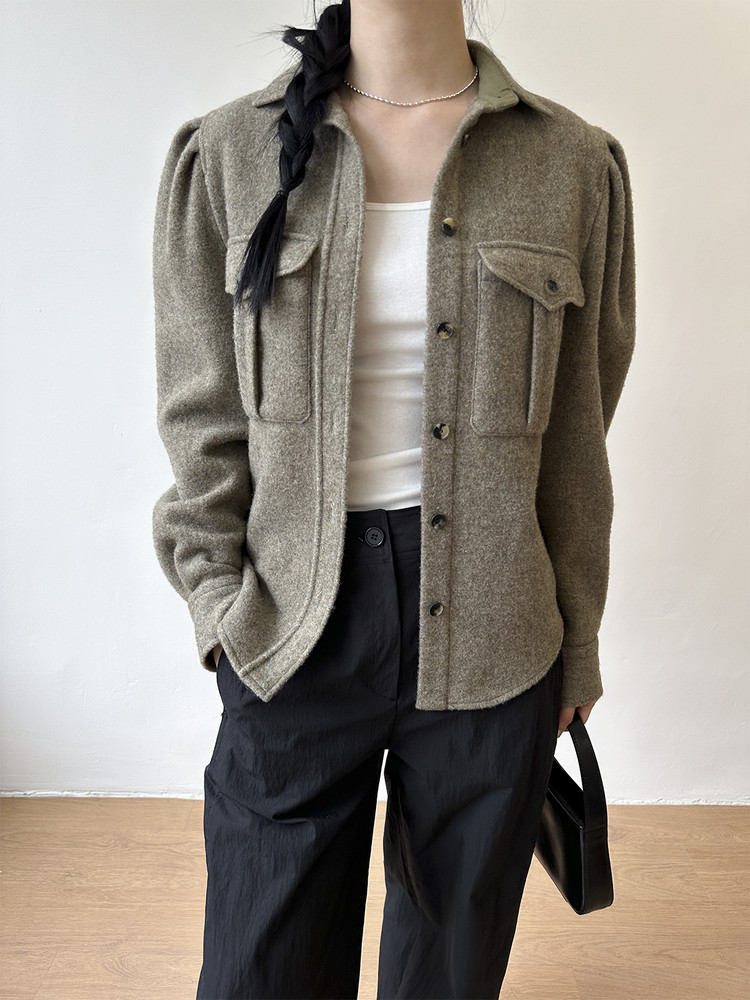 ISABEL MARANT 2019 WOOL VOLUME SHIRKET : oaens