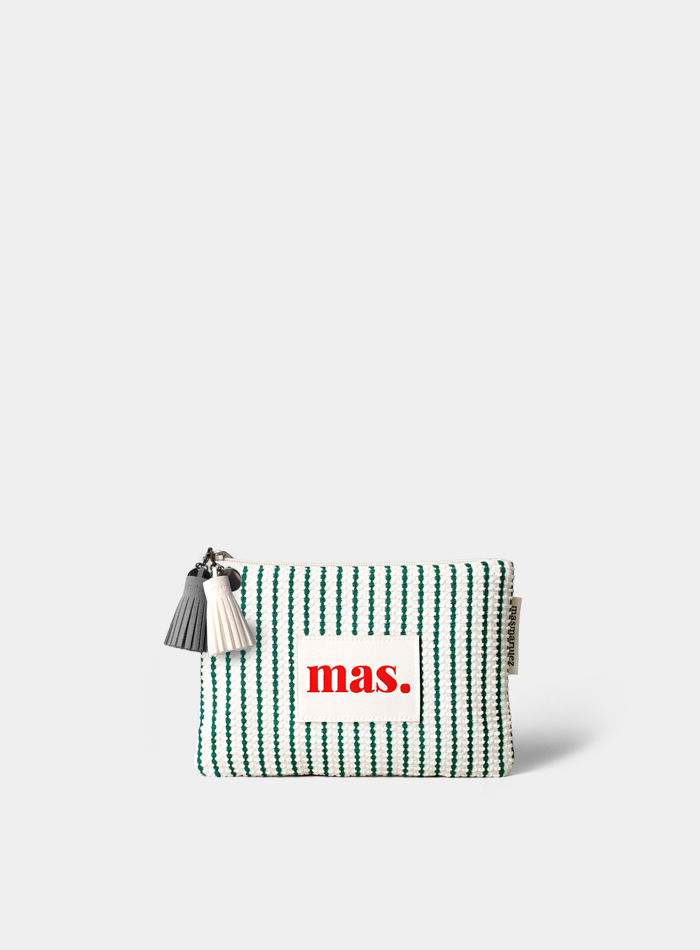 Basic pouch _ Waffle stripe _ Green : Masmarulez [마스마룰즈]