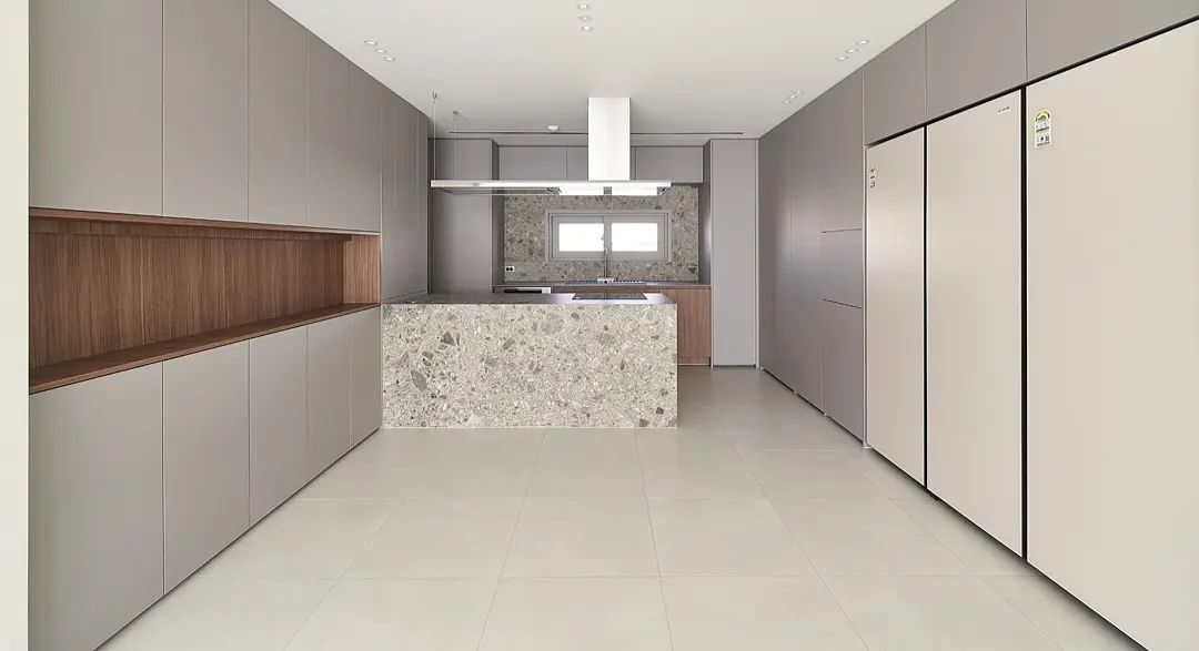 JIAN DESIGN 제작 주방 - 세라믹 상판 측판 및 벽체 적용 : MADE IN SPAIN : 프리미엄 세라믹 슬랩 이날코 ...