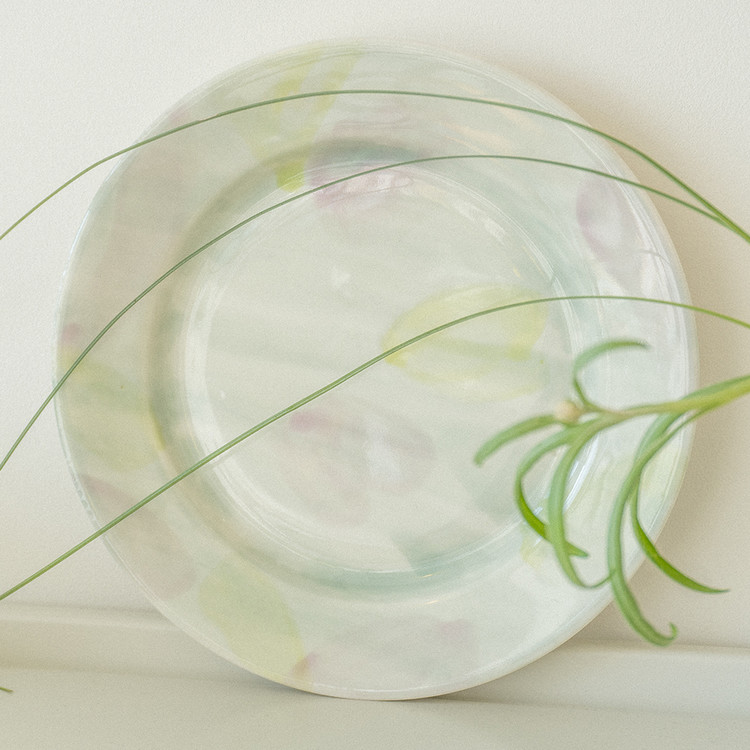 green scent plate : Saie Pottery