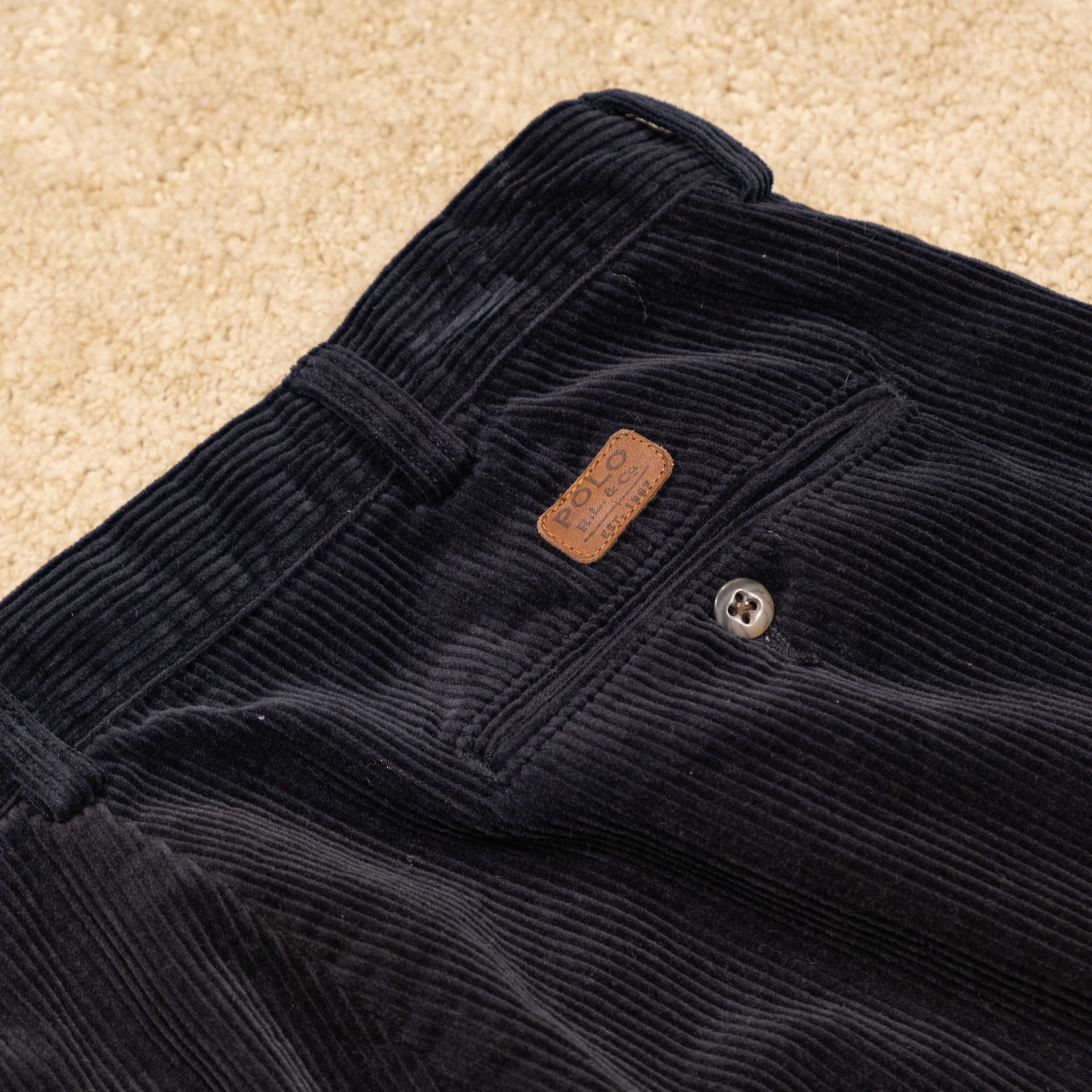 (BFD046) Polo Ralph Lauren Corduroy Andrew Pants (Deep Navy) : BROWN ...