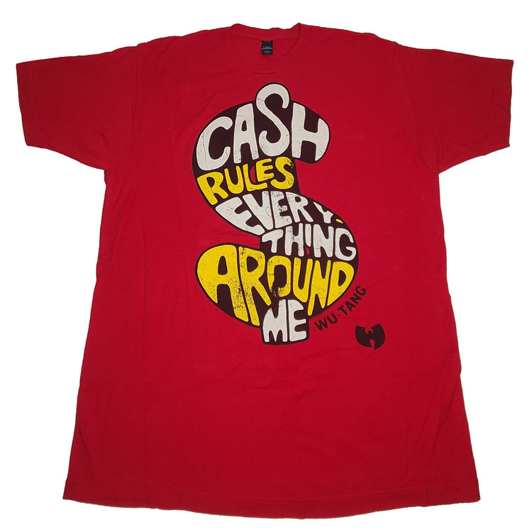 WU-TANG - (2014) CREAM *CASH RULES EVERYTHING AROUND ME (XL) TEE : VNTGdept