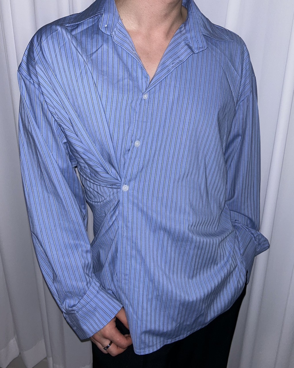 [ICVN] (best) 언발랩 오버 셔츠 2COL (화이트 . 소라) : 이치반