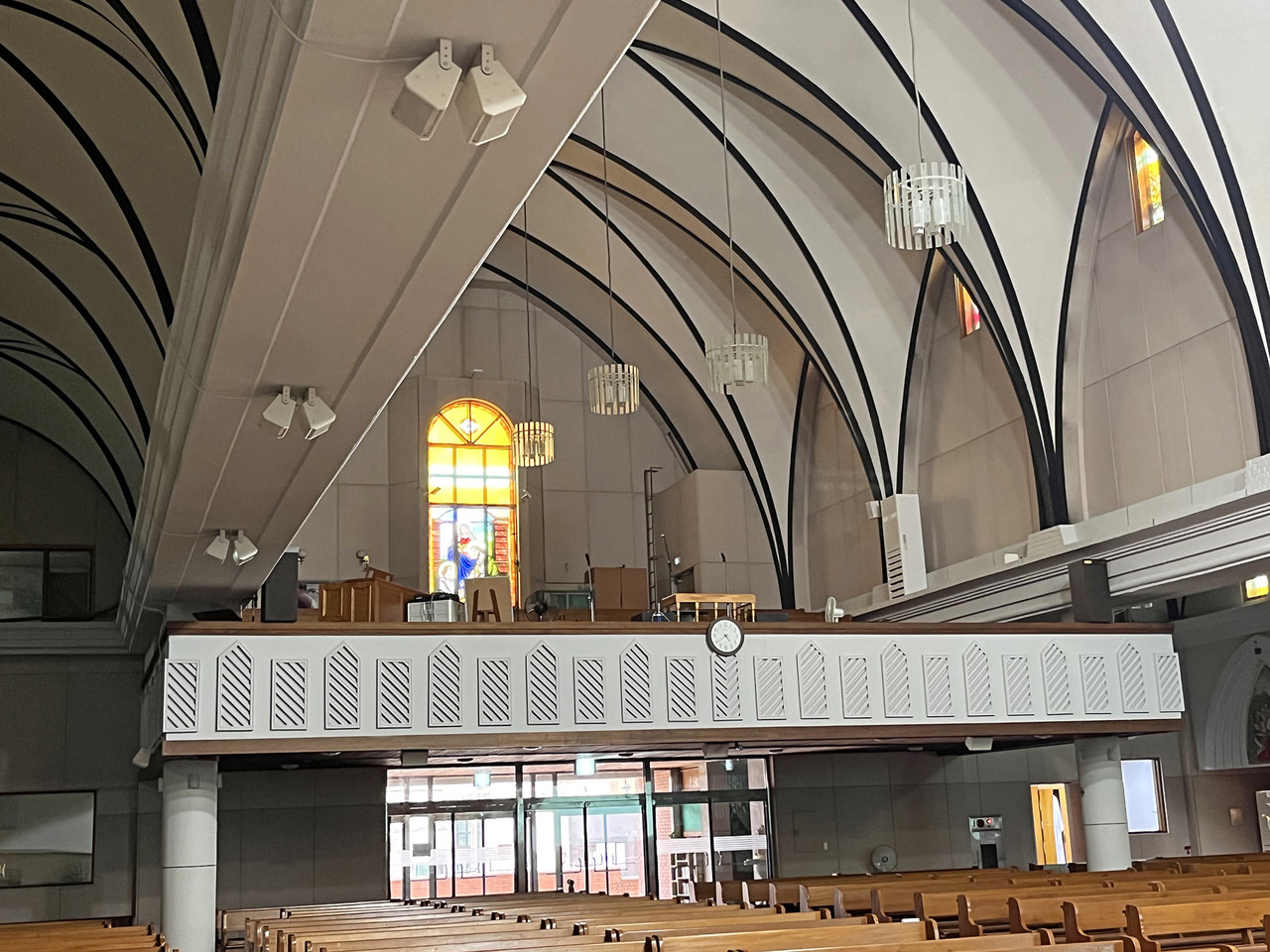 수원 고등동성당 컬럼어레이 스피커 설치