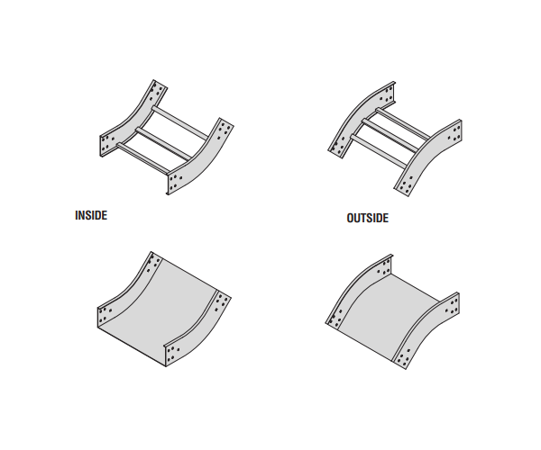 45° VERTICAL ELBOW : ㈜서한공업-제품소개- 케이블트레이-Ladder Type&Solid Bottom Type